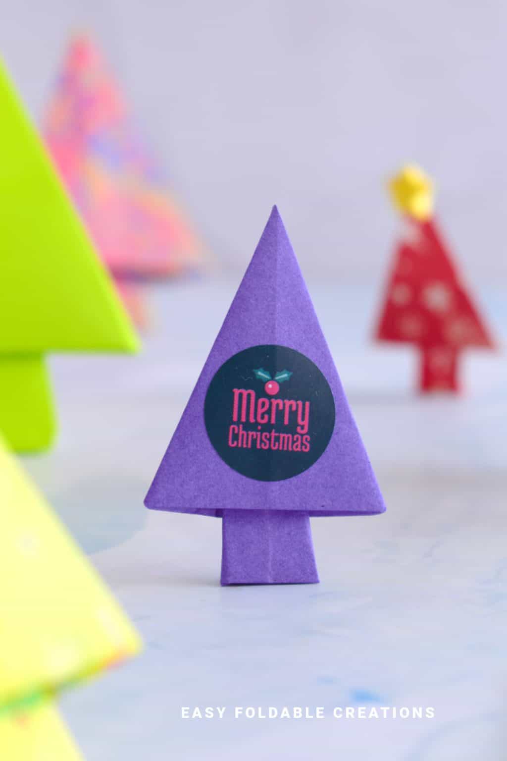 Easy 2D Origami Christmas Tree | Easy Foldable Creations