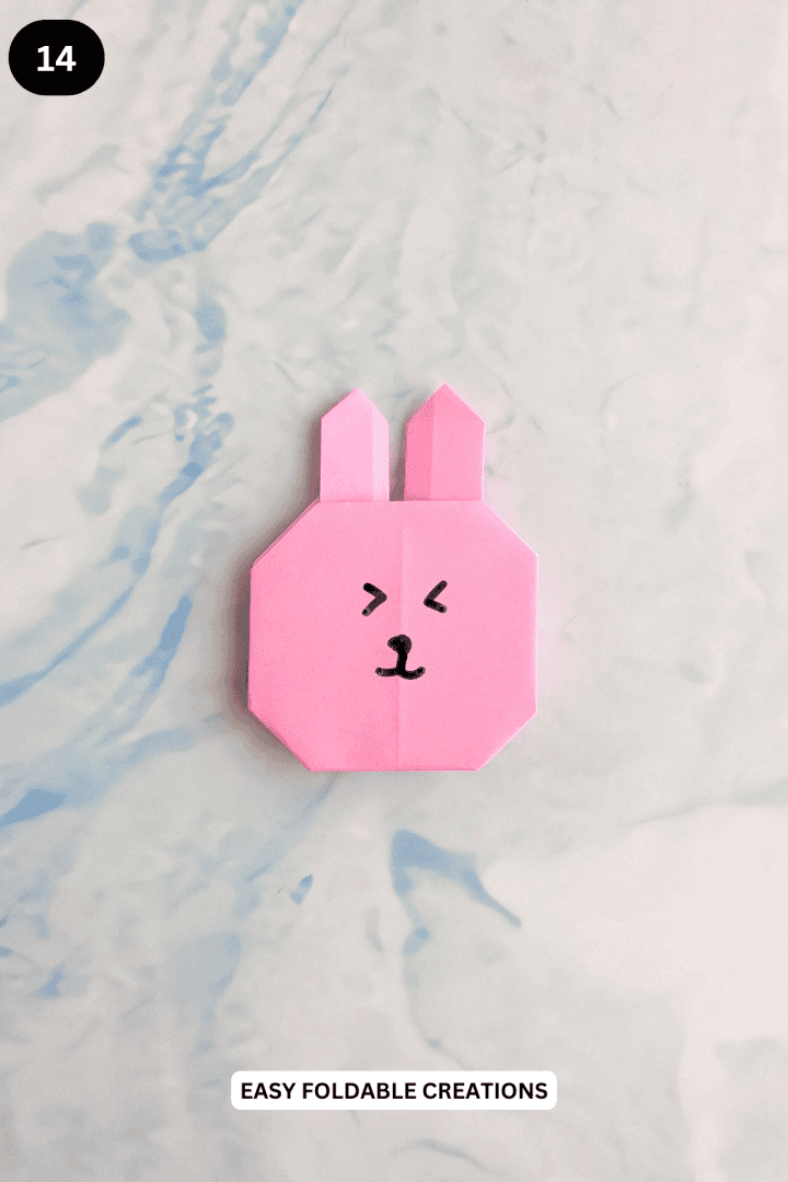 Easy Origami Rabbit Face | Easy Foldable Creations