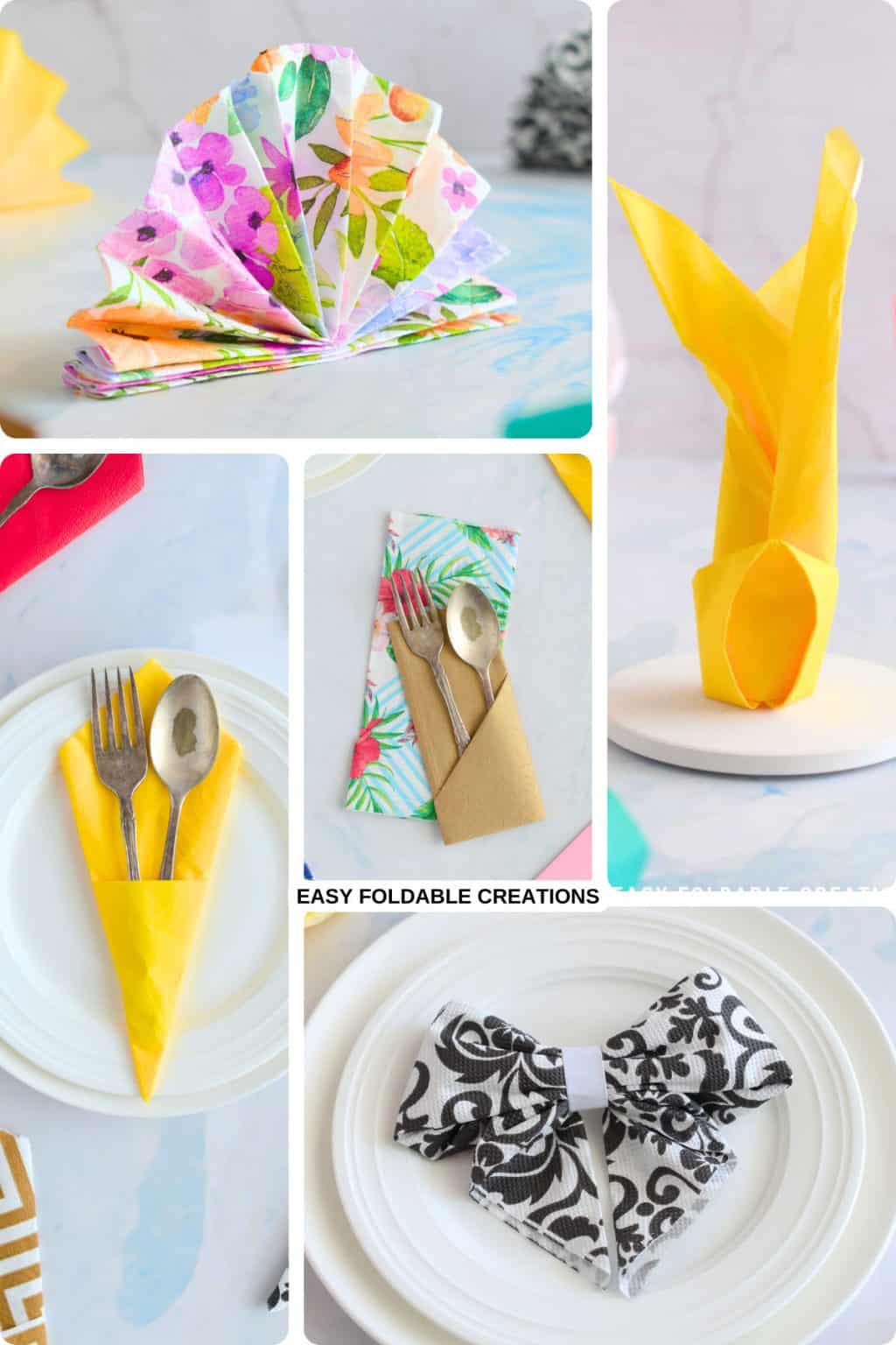 Napkin Folding Ideas For Easter | Easy Foldable Creations