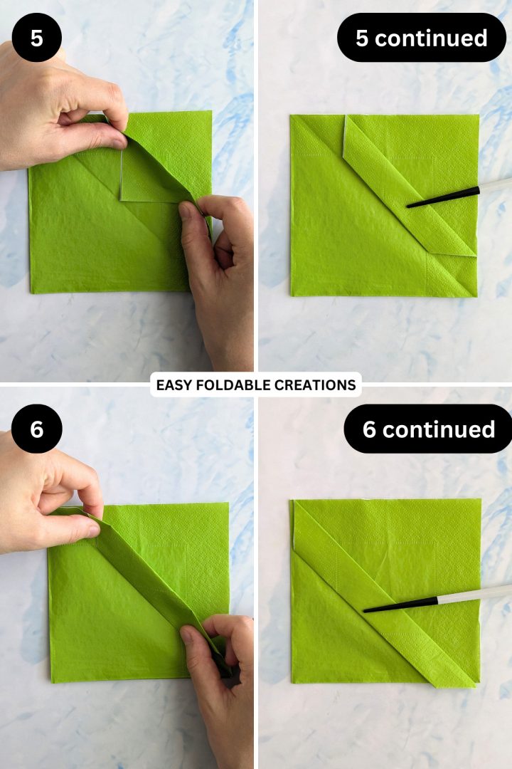 Double Diagonal Pocket Napkin Fold | Easy Foldable Creations