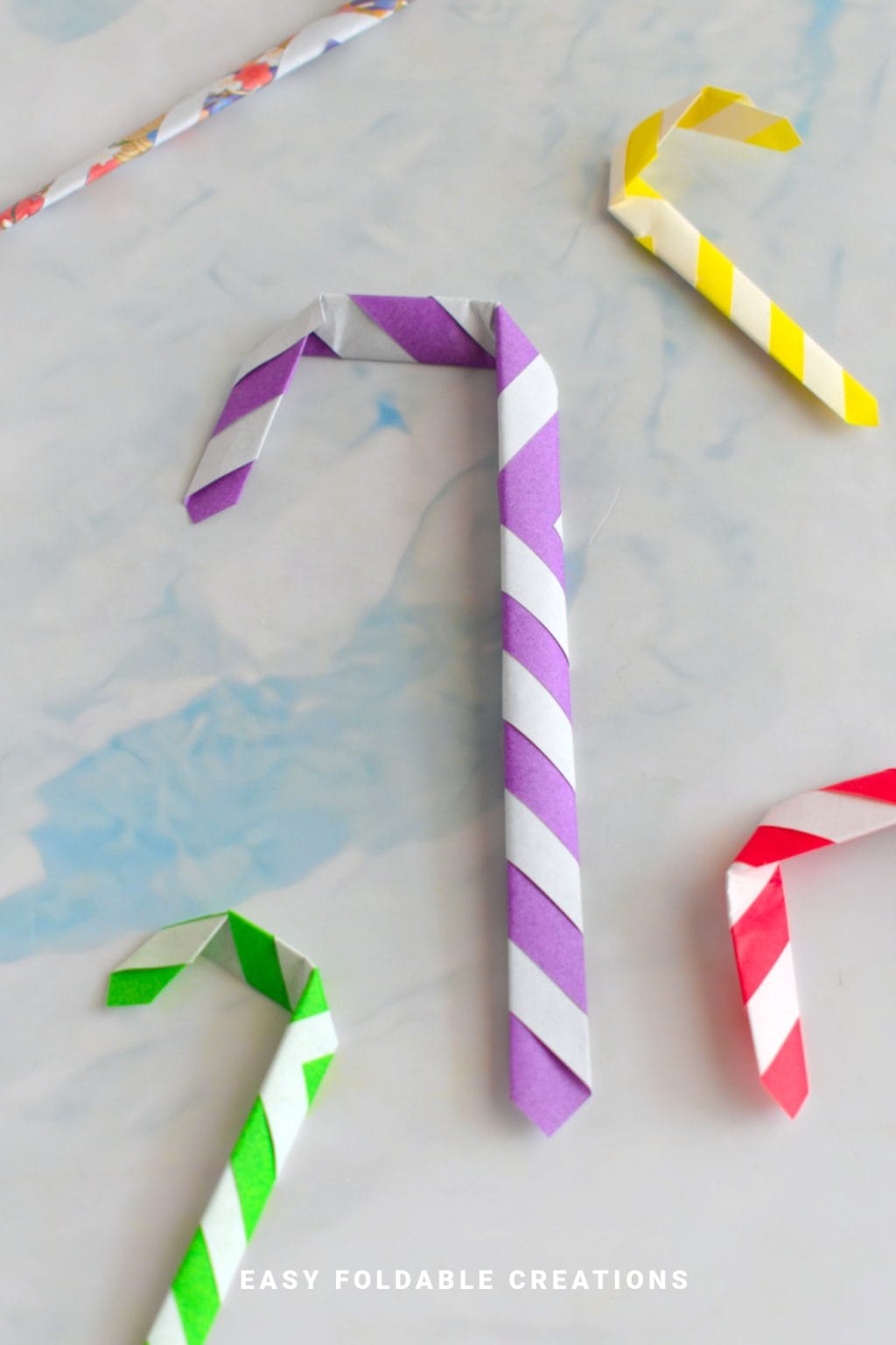 Origami Candy Cane | Easy Foldable Creations